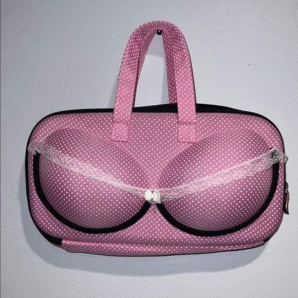 bra bag | Bags | New Bra Travel Bag Organizer In Pinkblackwhite | Poshmark